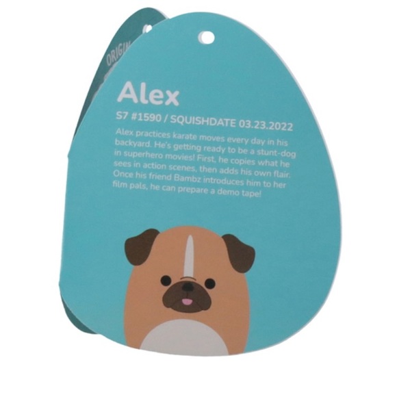 Squishmallows | Toys | Squishmallow 7 Alex The Bull Dog Ultimate Soft ...